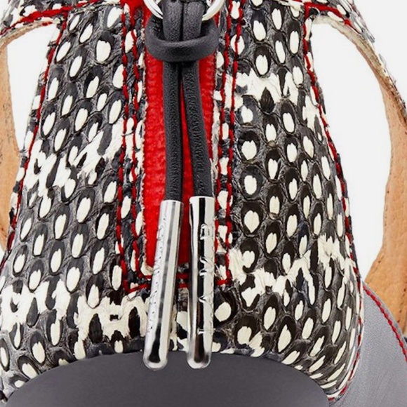 L.A.M.B. | Shoes | Lamb Raivyn Leather Snake Red Heels | Poshmark